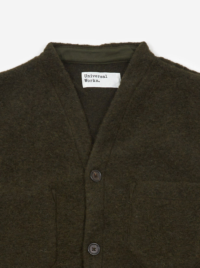 Universal Works Cardigan - Olive – Goodhood