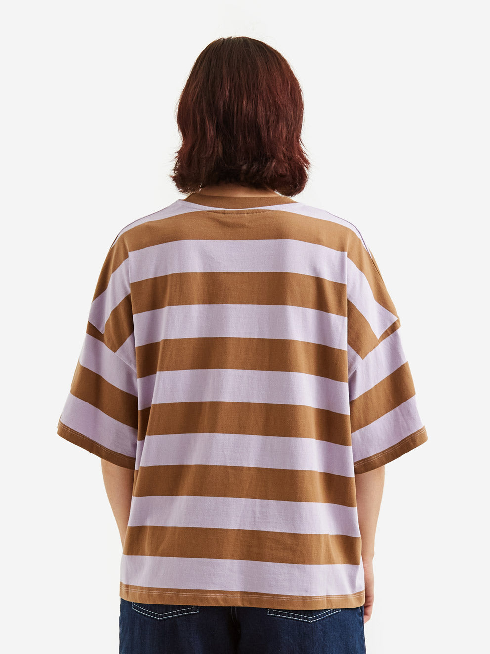 Kowtow Oversized Boxy Tee - Lilac Earth Stripe – Goodhood