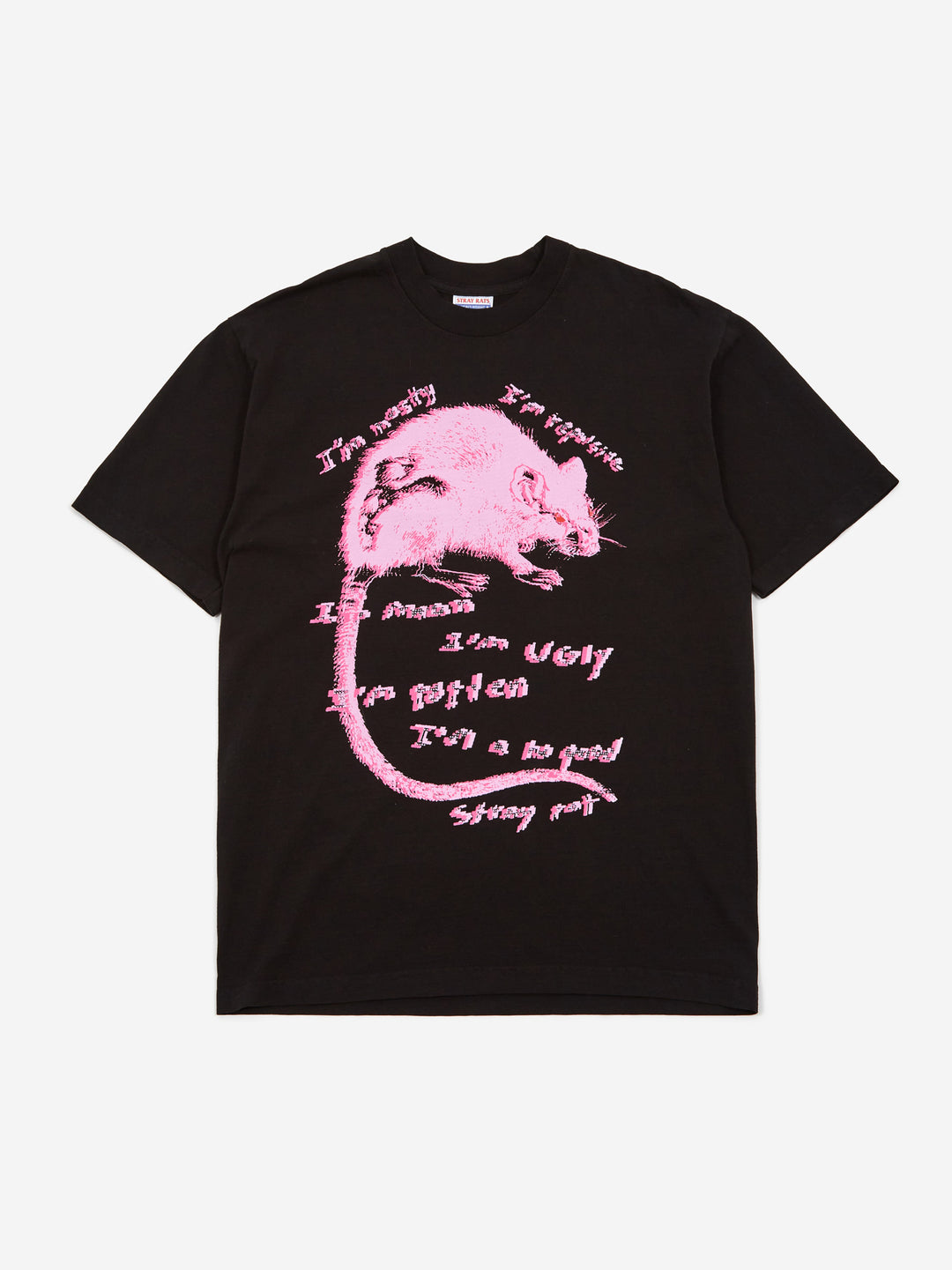 Stray Rats Rat Eyes Shortsleeve T-Shirt - Black – Goodhood