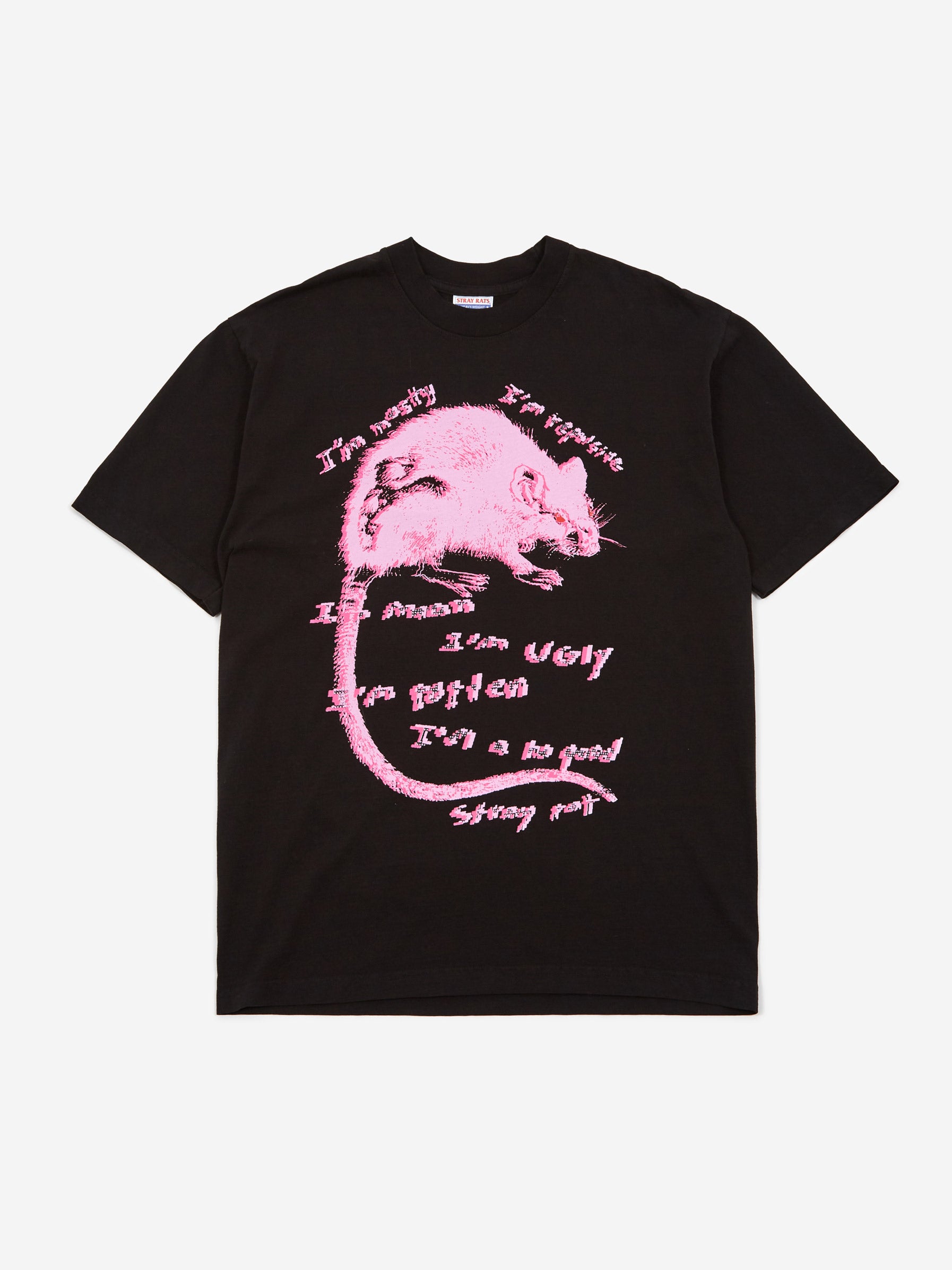 Stray Rats Rat Eyes Shortsleeve T-Shirt - Black – Goodhood