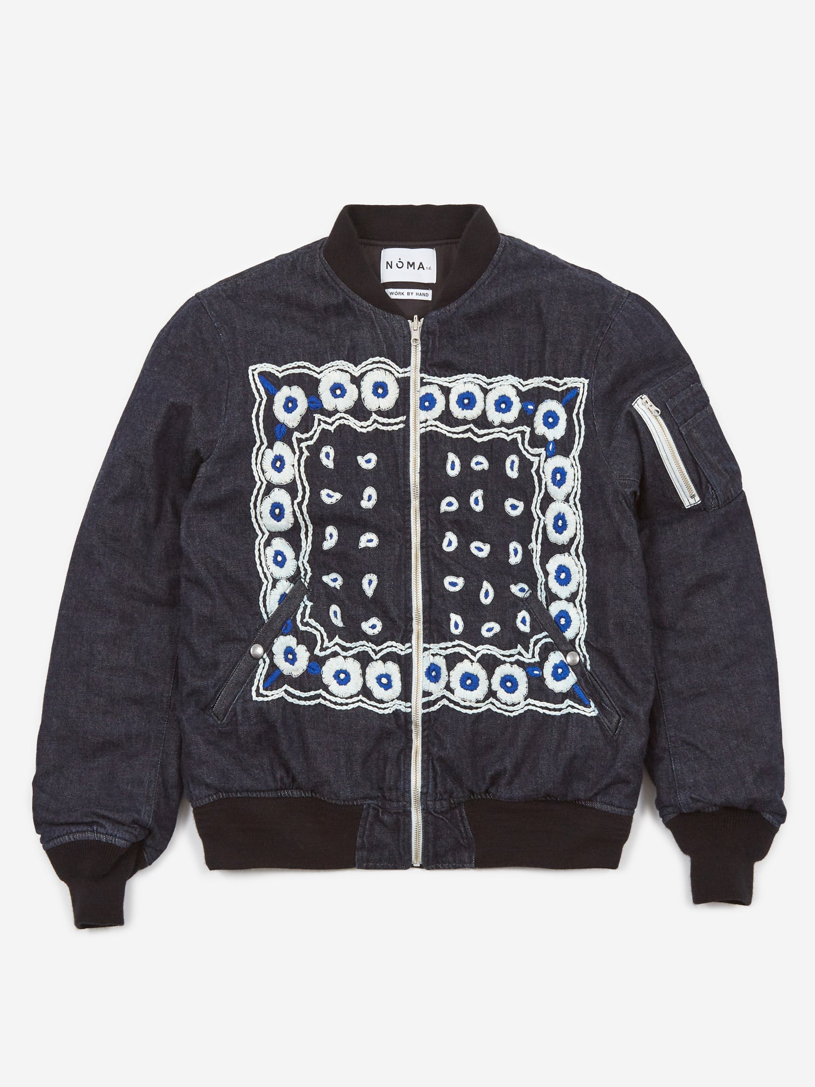 NOMA t.d. Hand Embroidery Flight Jacket - Indigo – Goodhood
