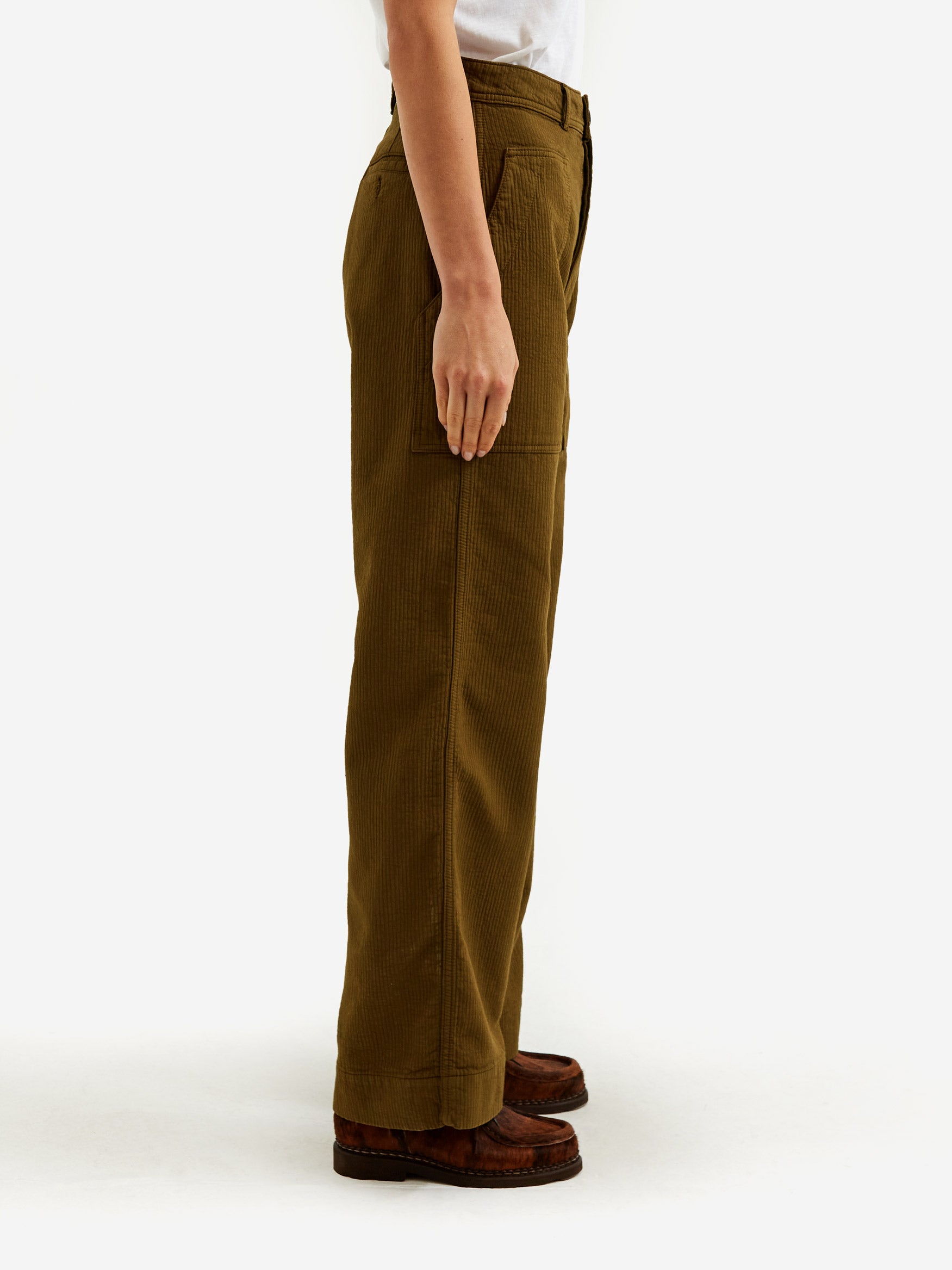 Girls Of Dust Karate Cotton Sailor Fatigue Pant - Olive – Goodhood