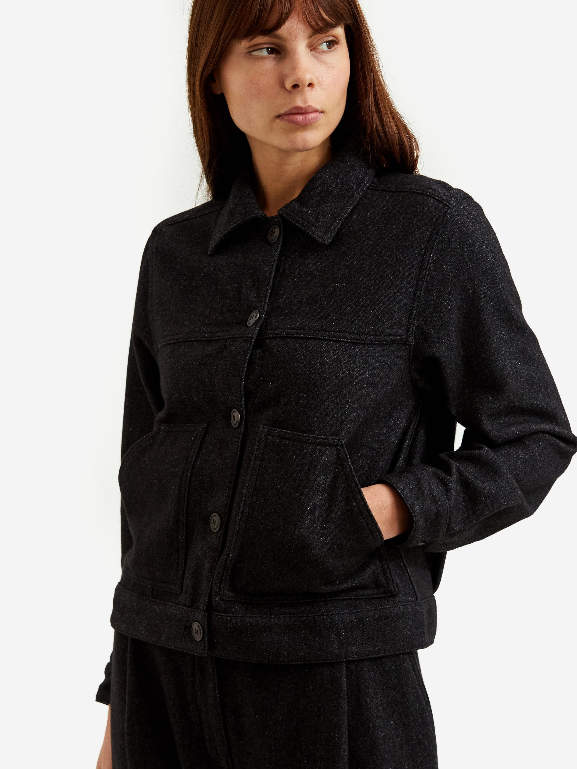 Girls Of Dust Russel Wool Trucker Jacket - Anthracite – Goodhood