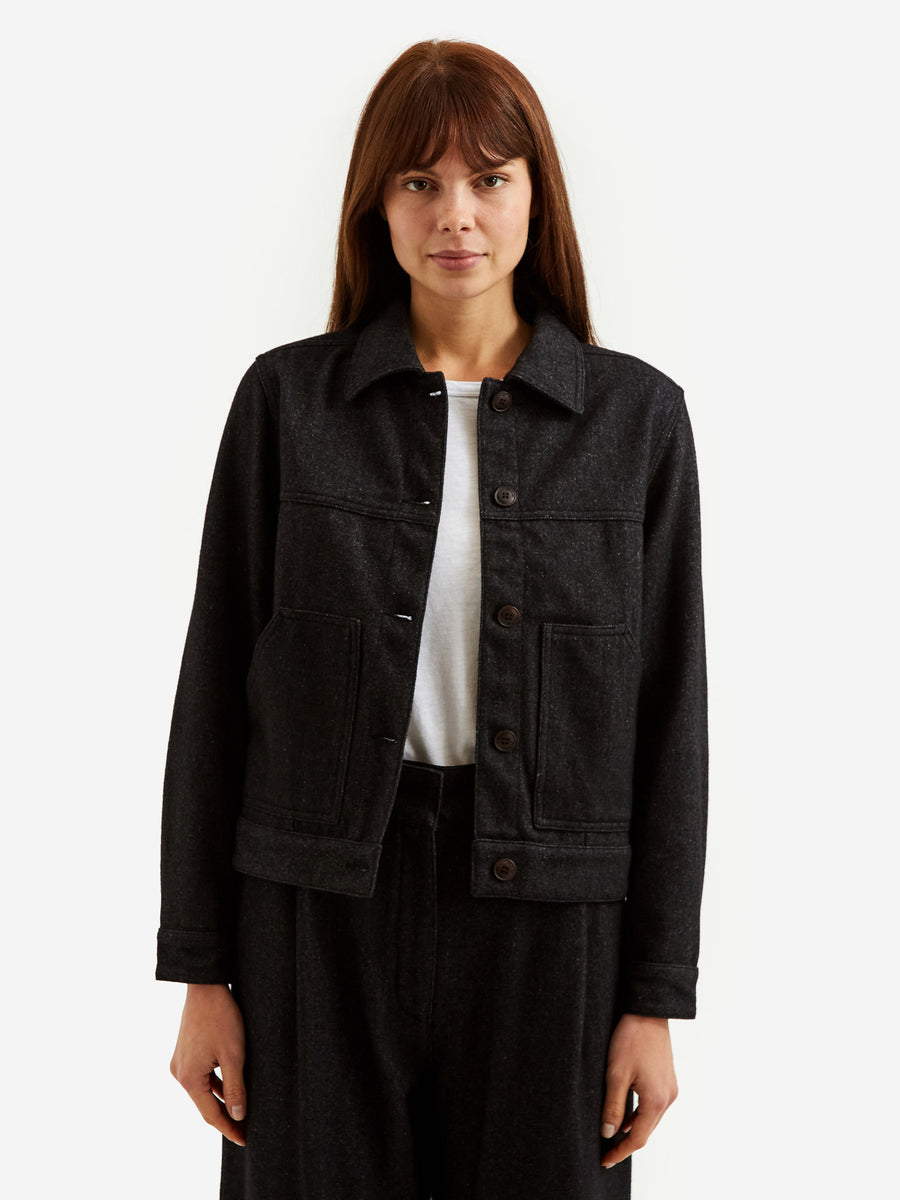 Girls Of Dust Russel Wool Trucker Jacket - Anthracite – Goodhood