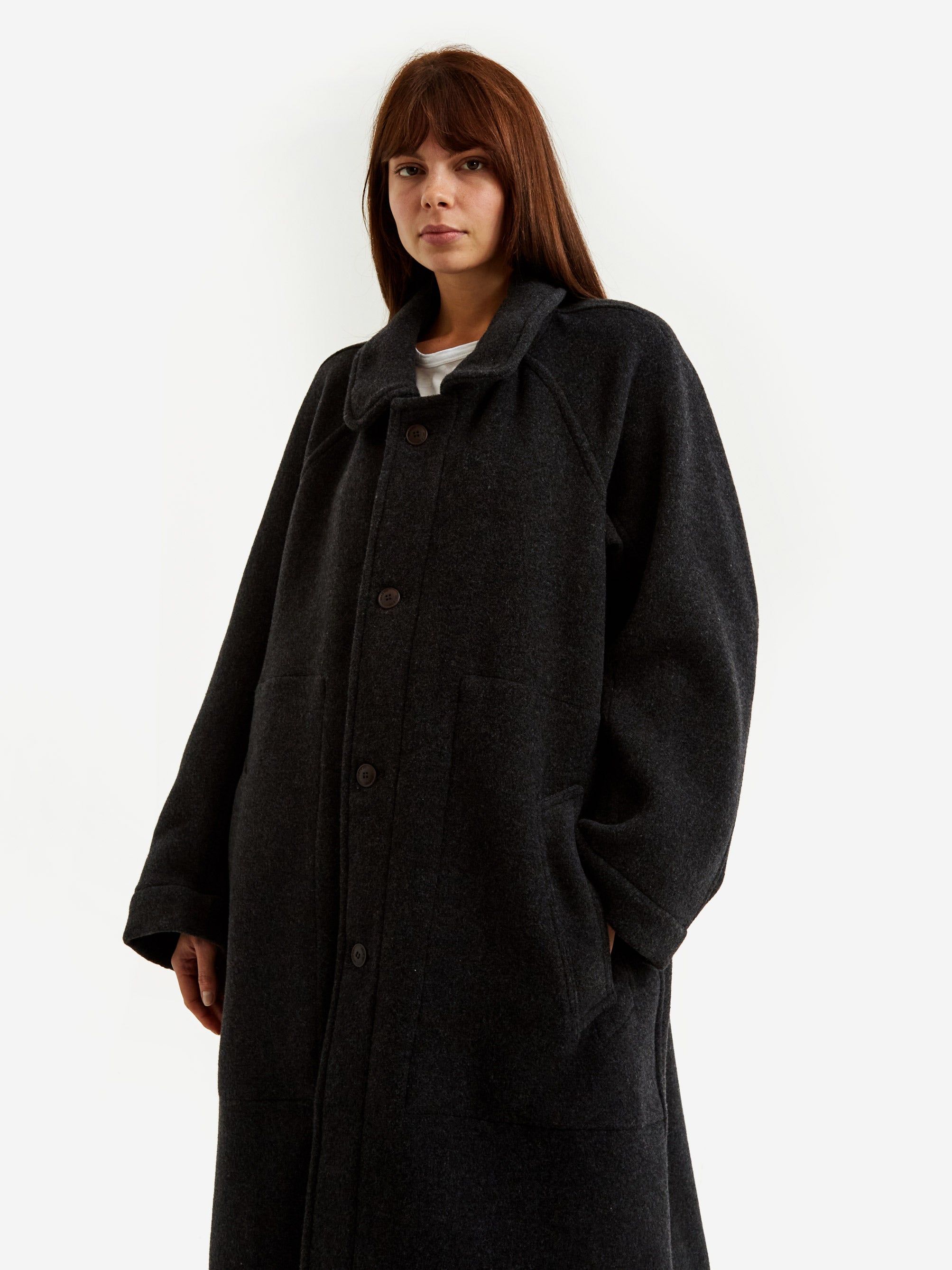 Girls Of Dust Reversible Golf Wool Army Trench - Caviar – Goodhood