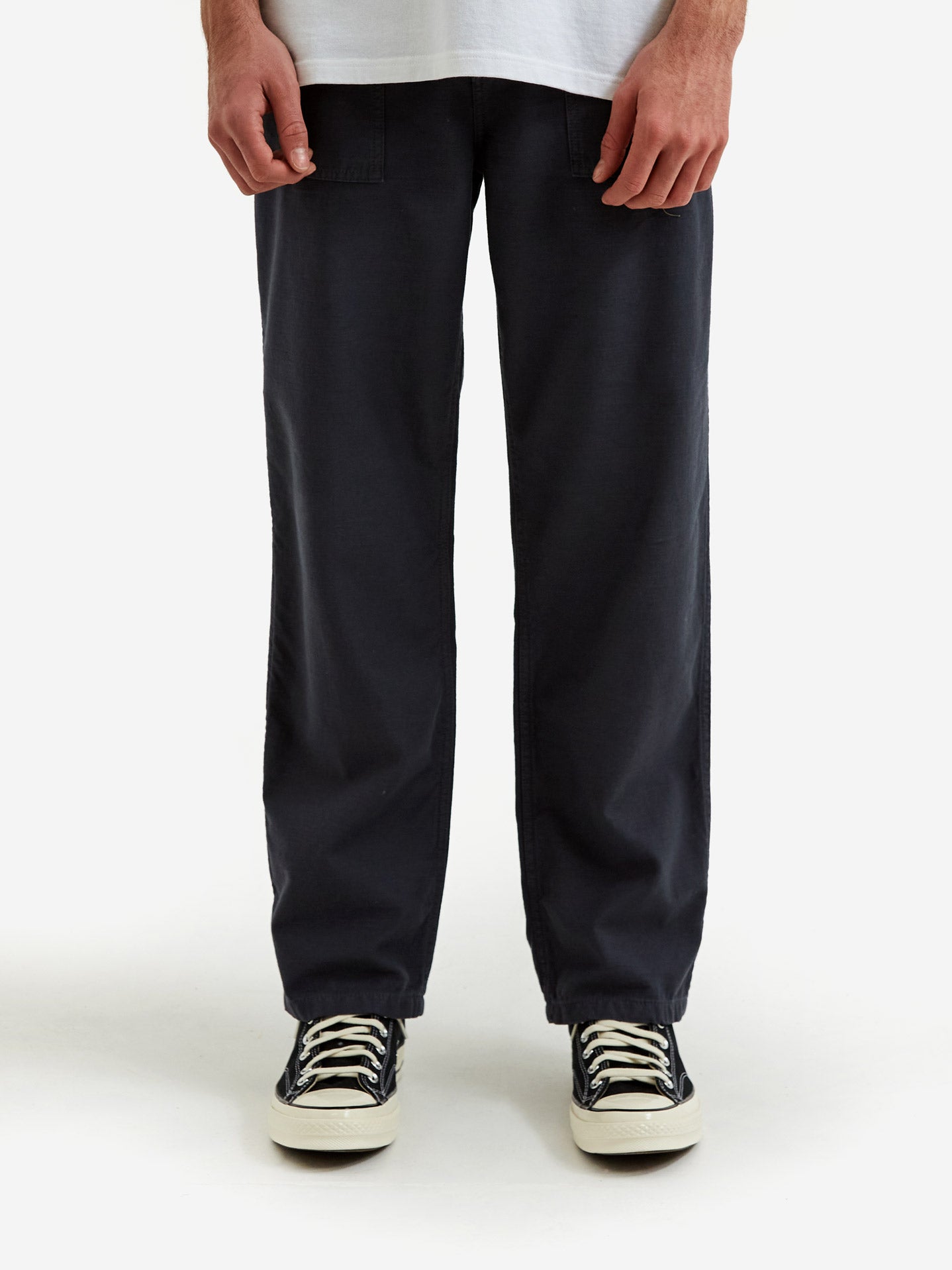 Stan Ray Fat Pant - Navy Sateen – Goodhood