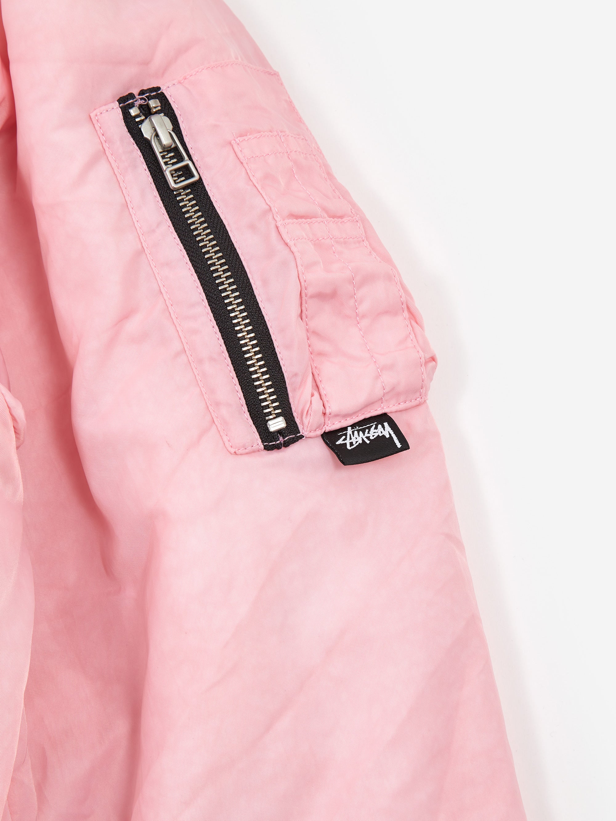 Stussy Dyed Nylon Bomber Jacket - Pink – Goodhood