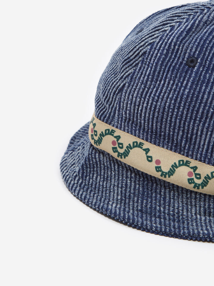 Brain Dead BD Wave Bell Bucket Hat - Navy – Goodhood