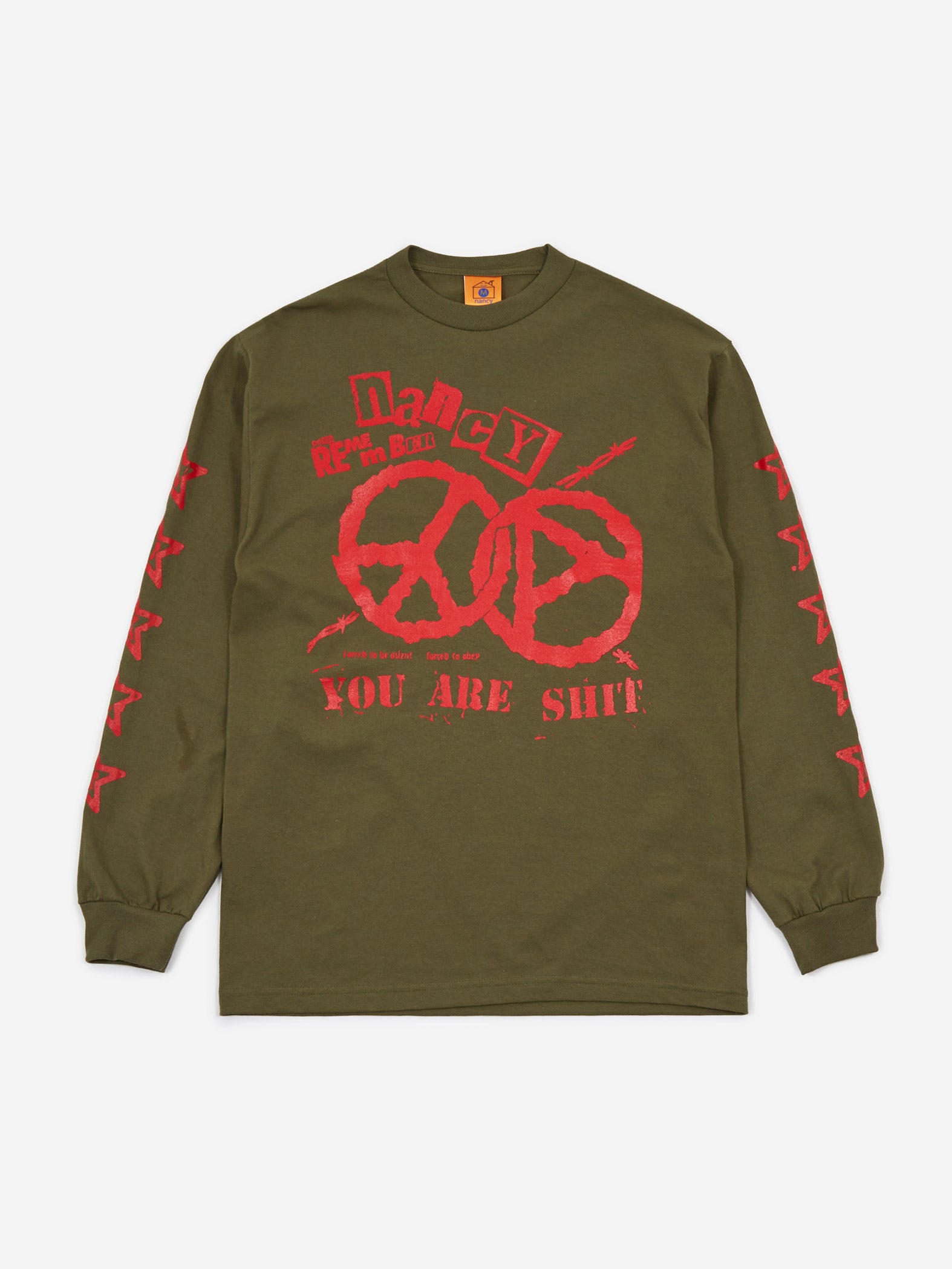 Nancy World Peace Longsleeve Tee - Military Green – Goodhood