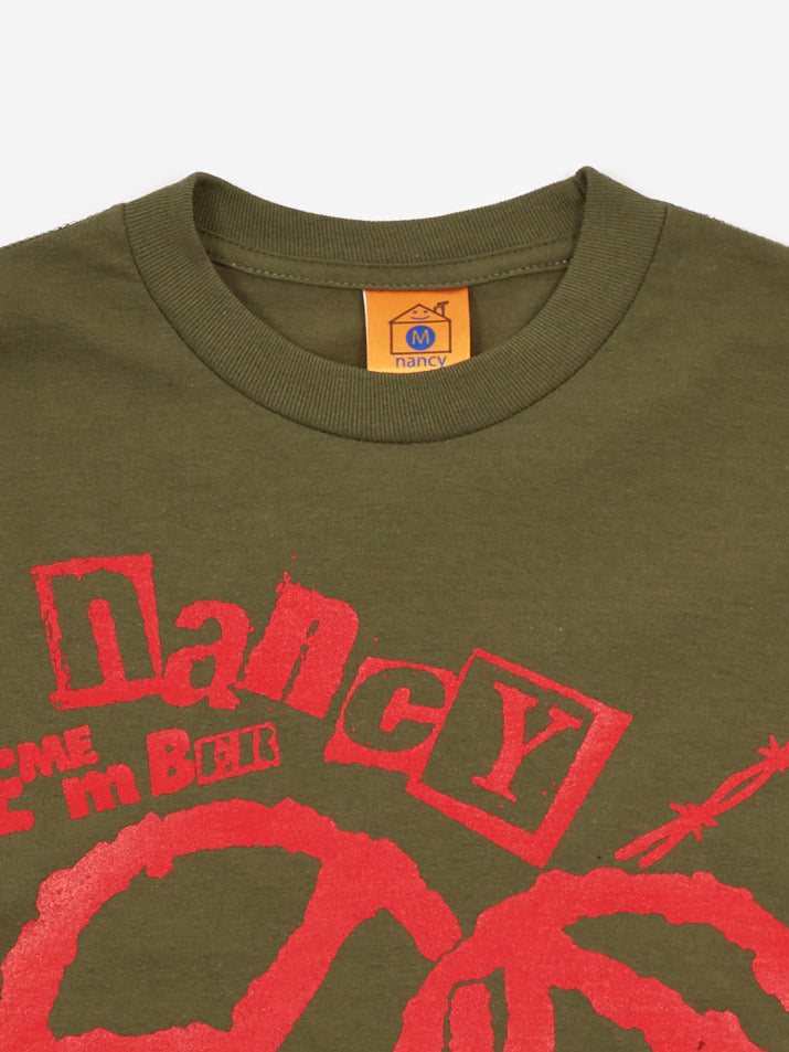 Nancy World Peace Longsleeve Tee - Military Green – Goodhood