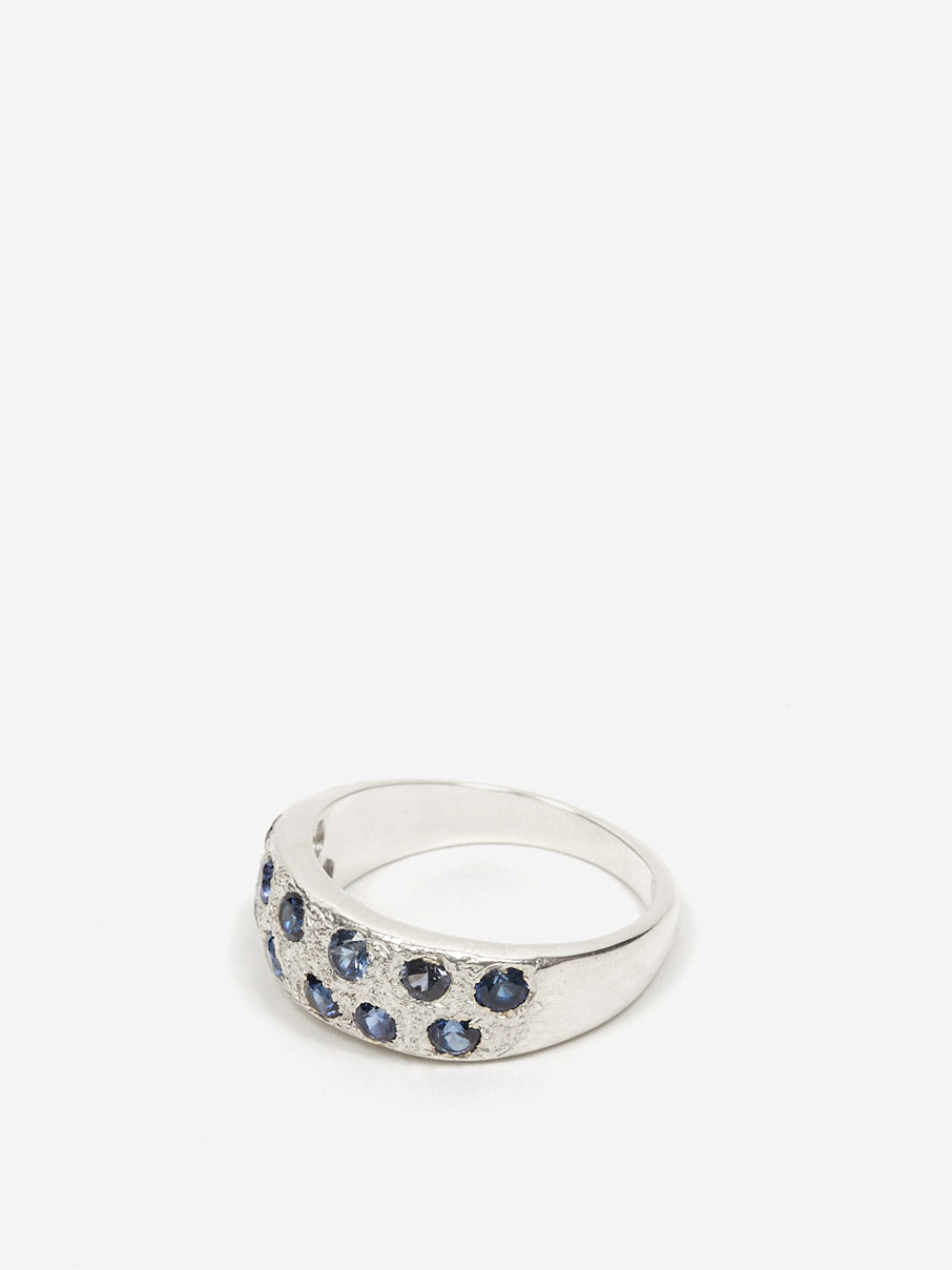 Bleue Burnham Mini Riviera Ring - Silver/Blue – Goodhood