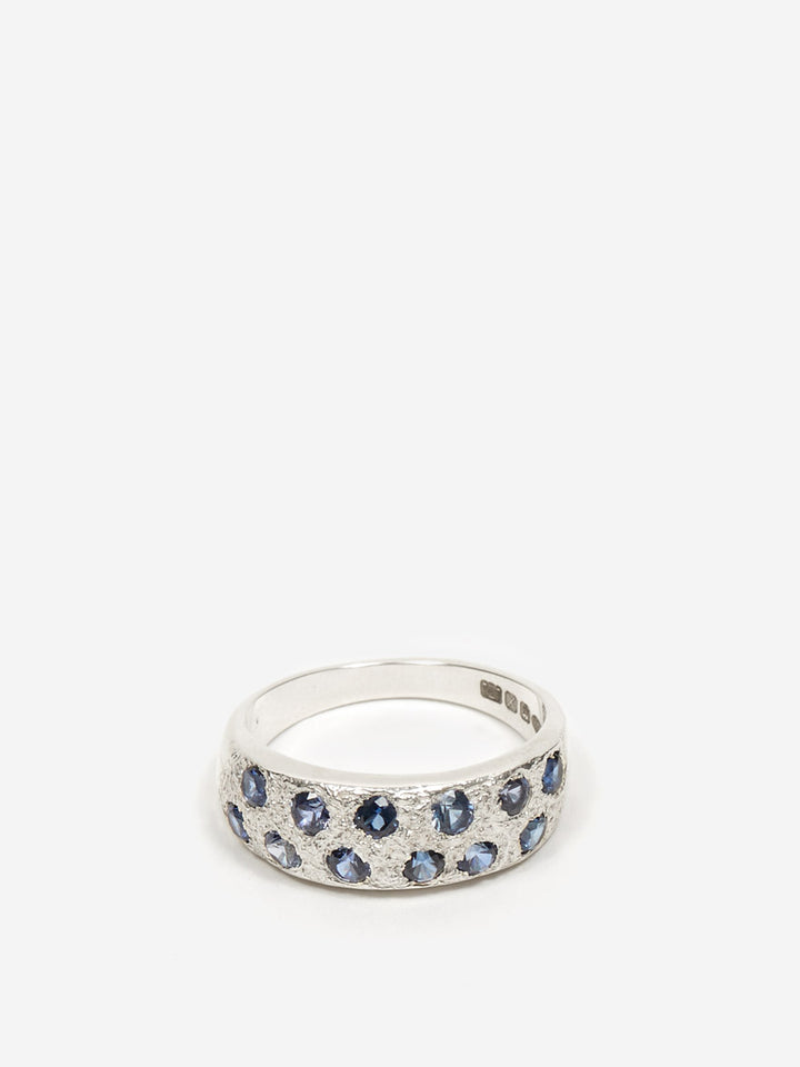 Bleue Burnham Mini Riviera Ring - Silver/Blue – Goodhood