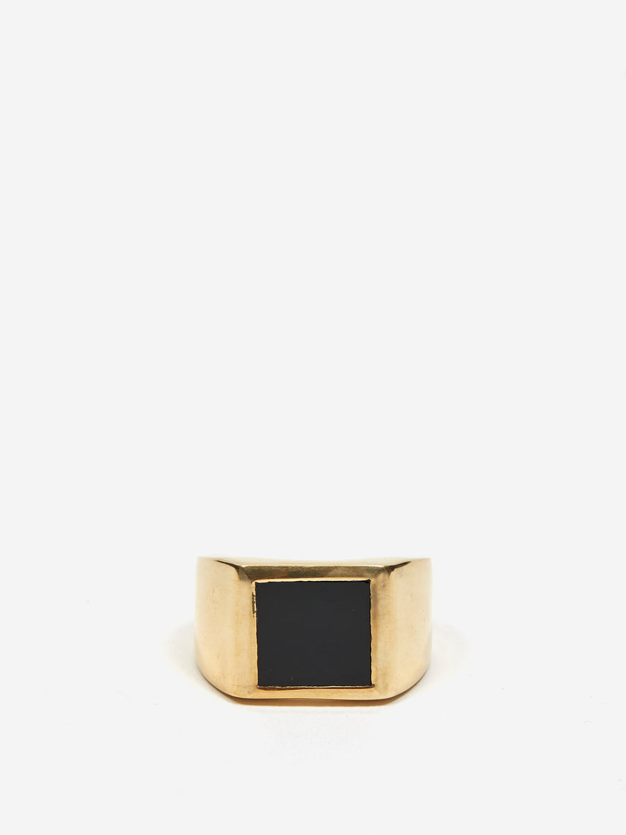 Rachel Entwistle Plato Signet Ring - Gold Vermeil/Black Onyx – Goodhood