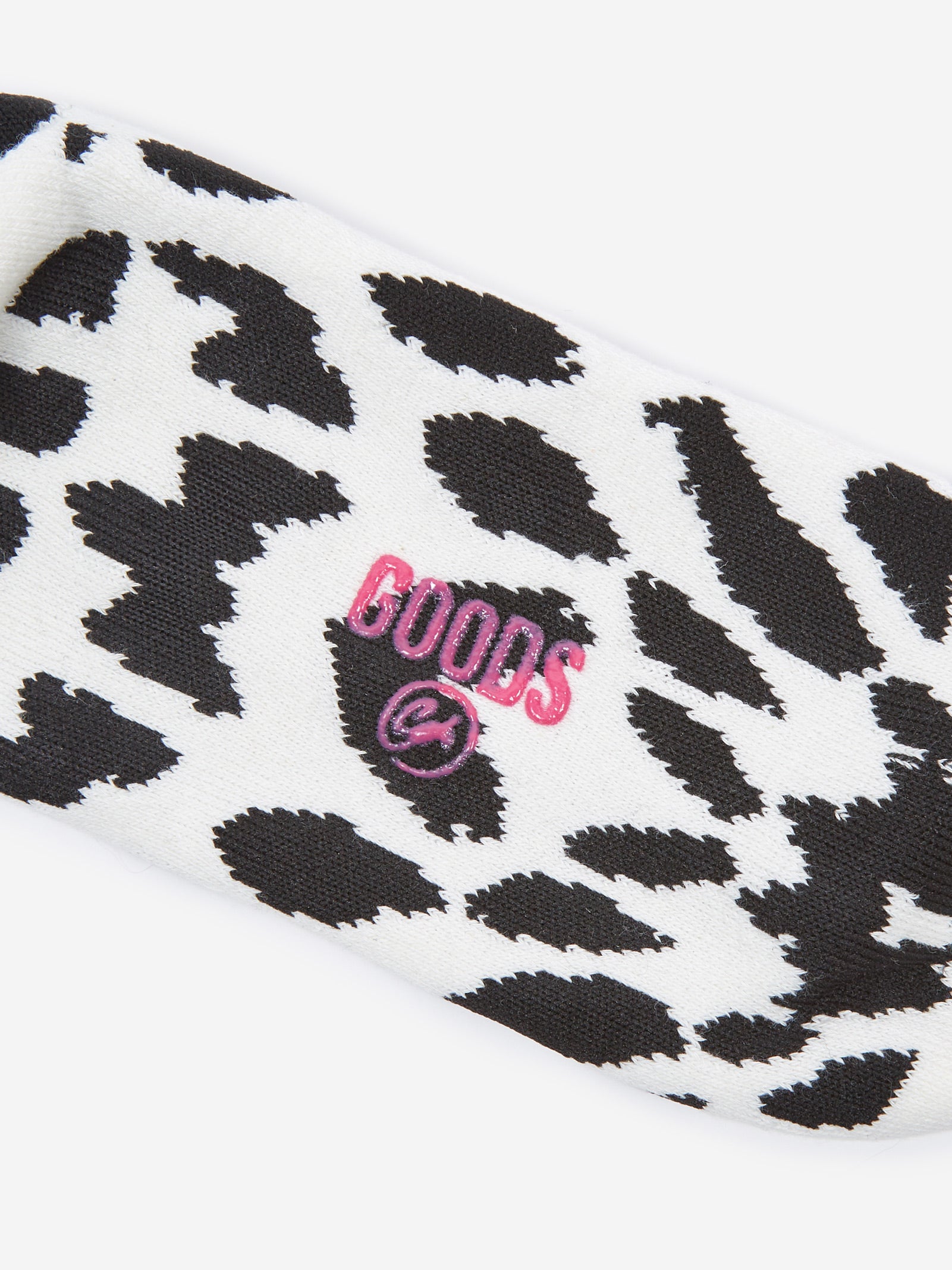 Goodhood Worldwide Leopard Sock - White/Black/Pink