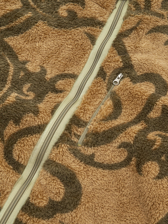 Flagstuff Tribal Camo Fleece Jacket - Beige – Goodhood