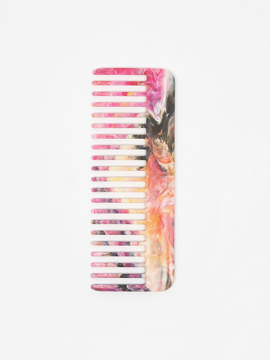 RE=COMB Recycled Plastic Hair Comb - Marbled Warm – Goodhood