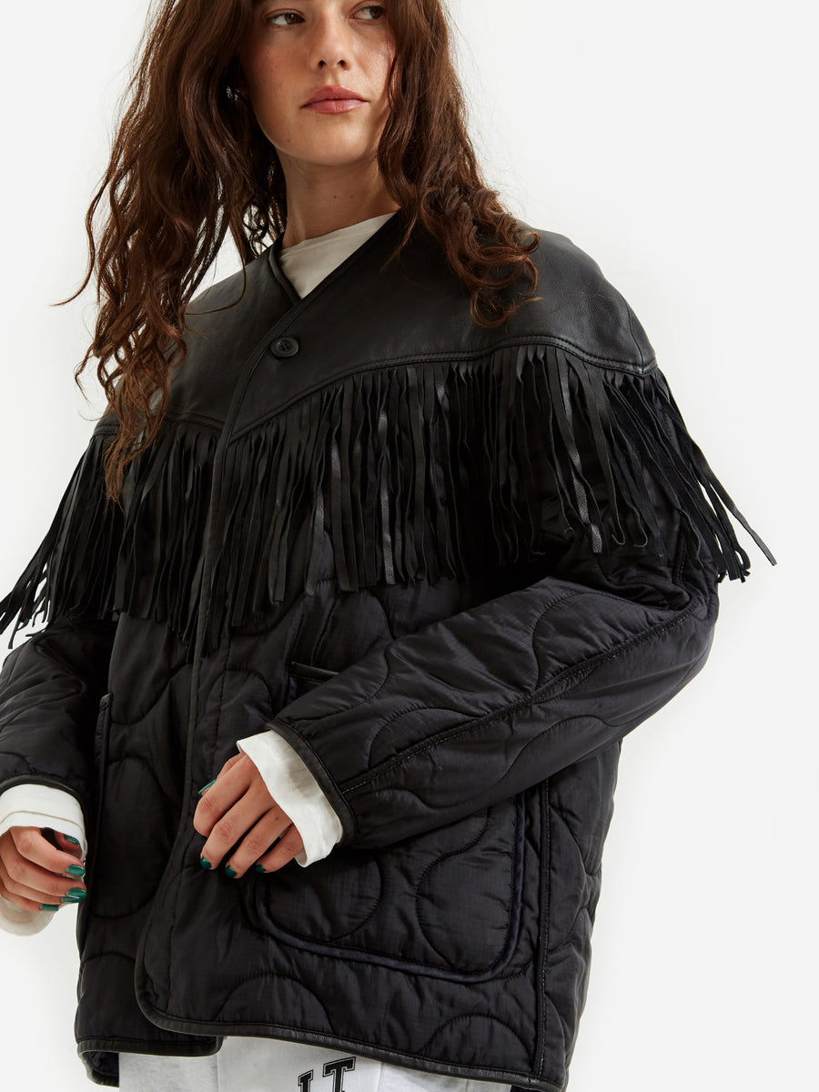 Stand Alone Fringe Military Quilted Liner - Black – Goodhood
