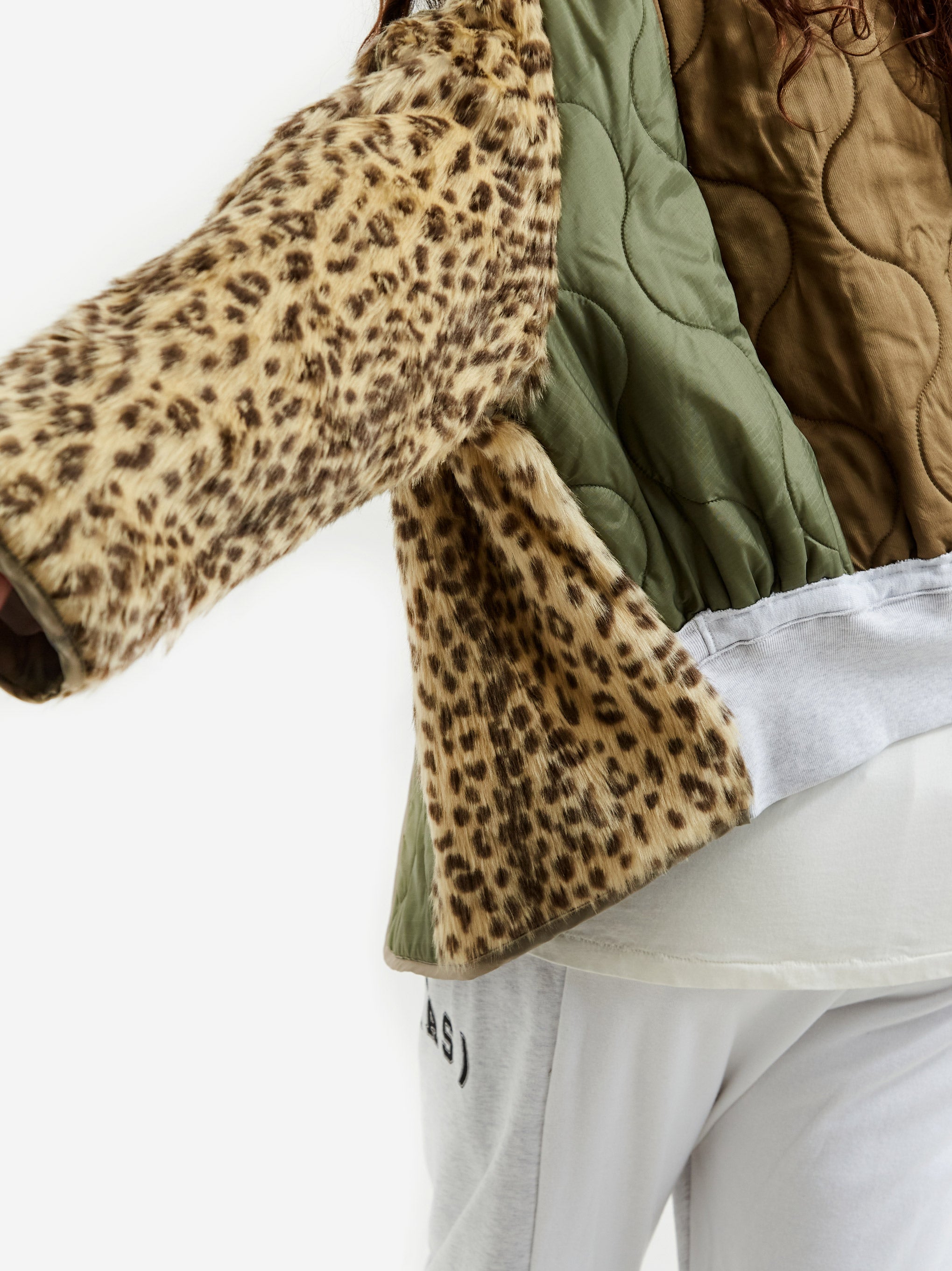 Stand Alone Leopard Military Quilted Jacket - Khaki – Goodhood