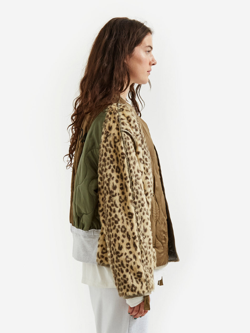 Stand Alone Leopard Military Quilted Jacket - Khaki – Goodhood