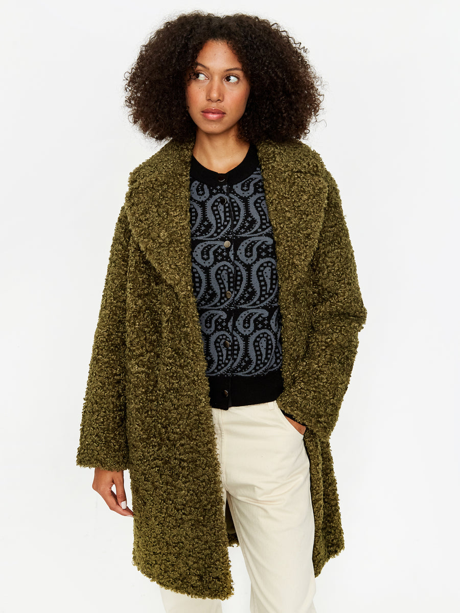 Stand Studio Camille Cocoon Coat - Army Green – Goodhood