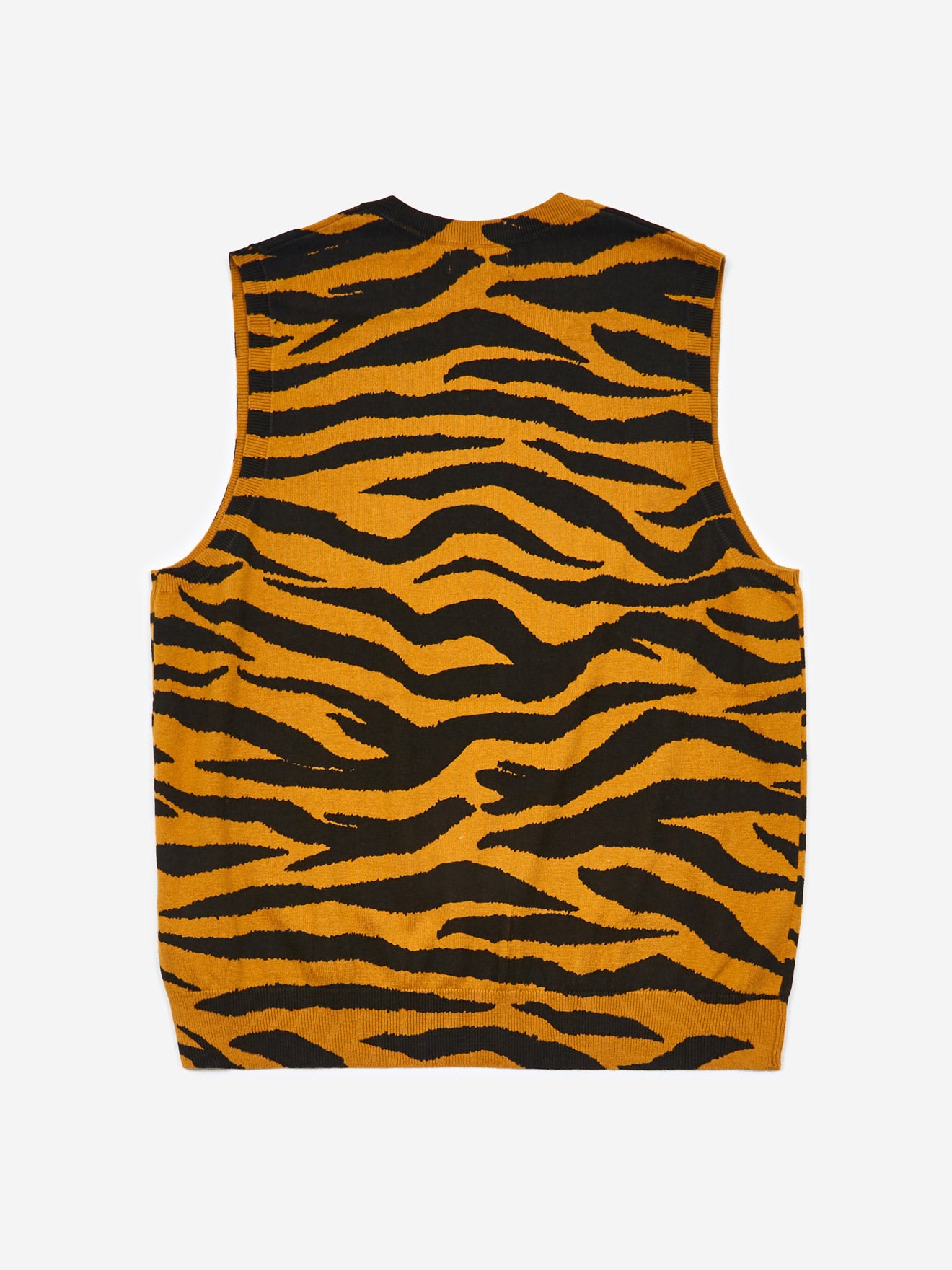 Stussy Tiger Printed Sweater Vest - Mustard – Goodhood
