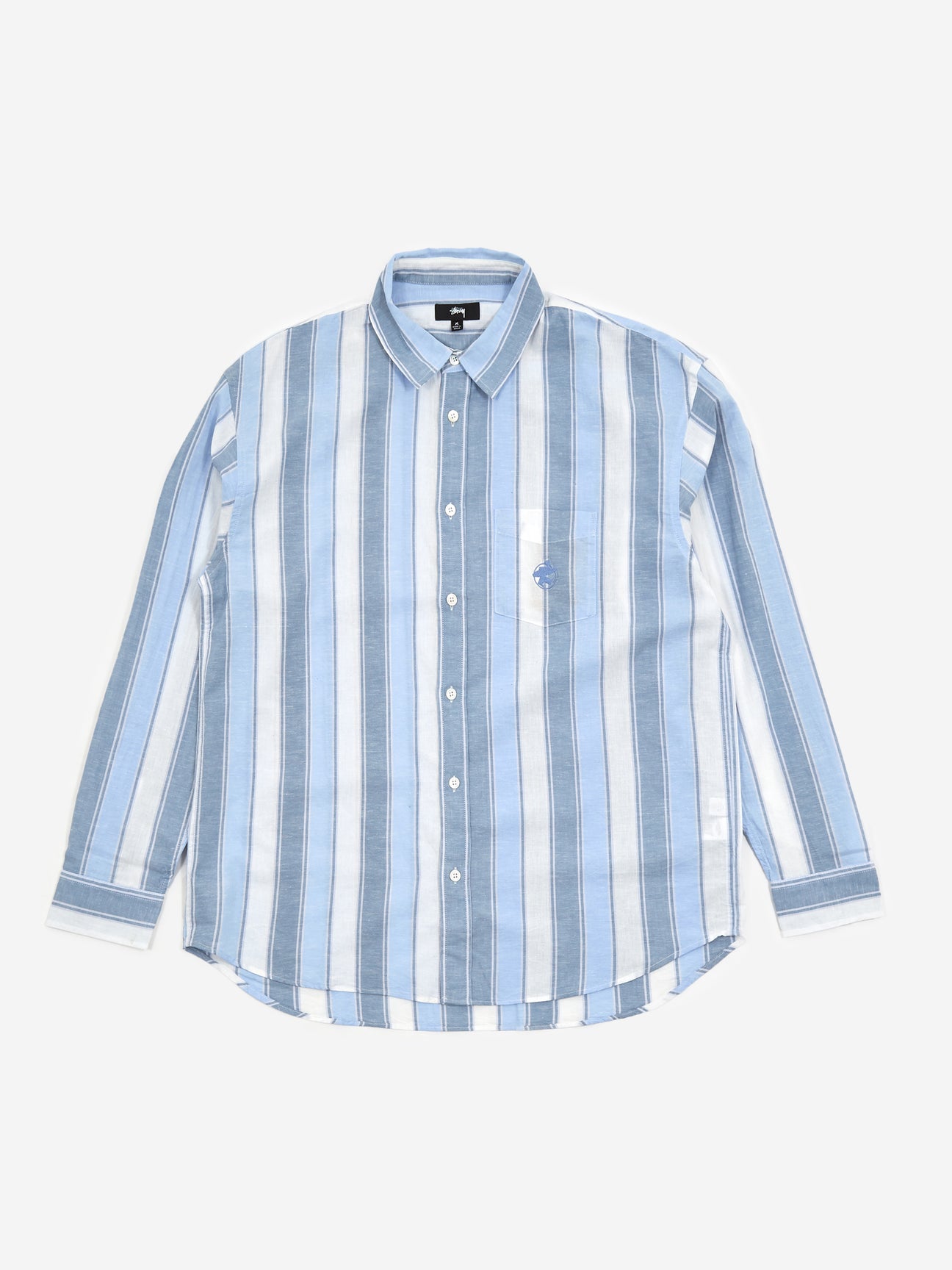 Stussy Wide Striped Shirt - Blue Stripe – Goodhood