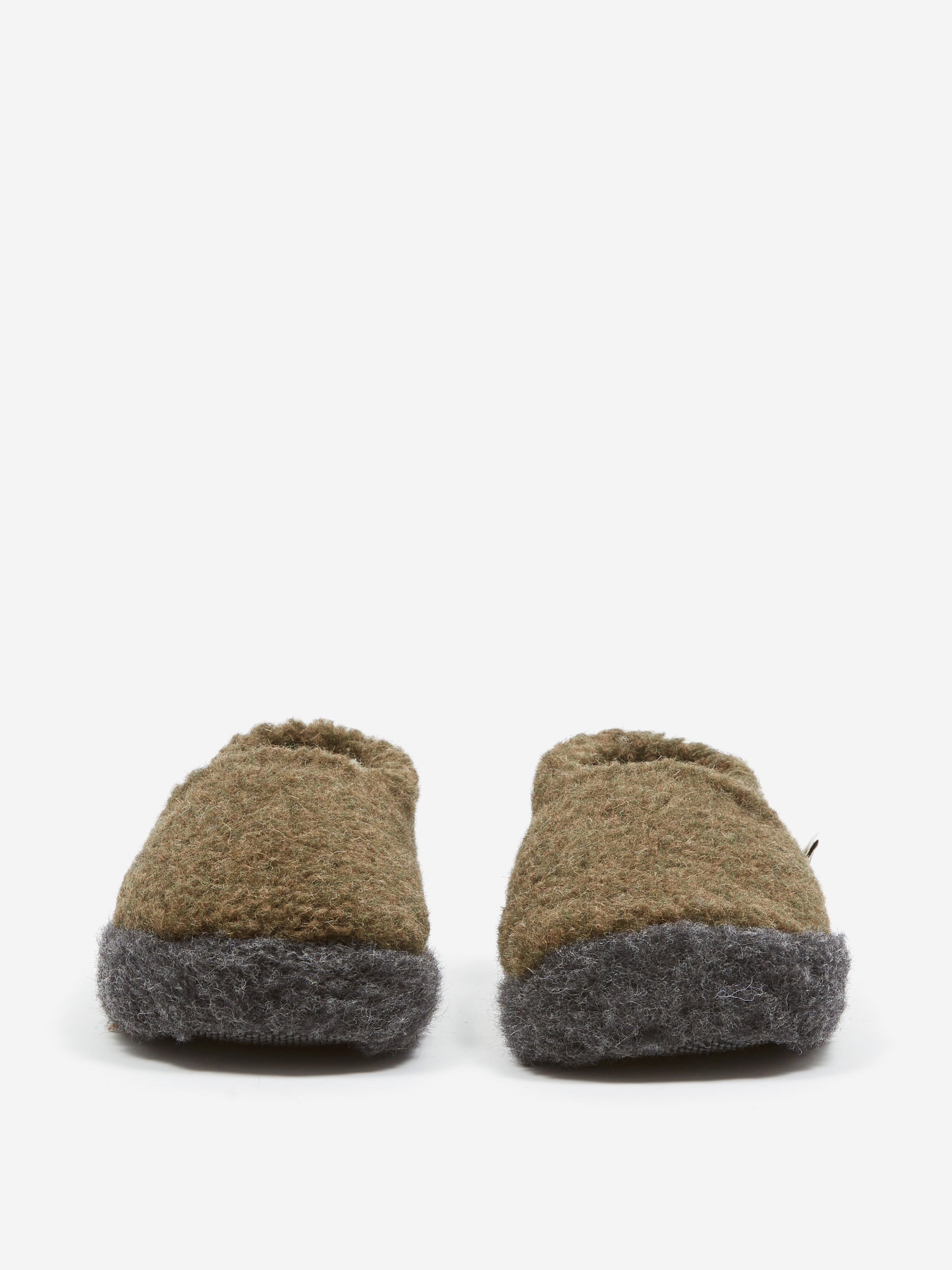 Yoko Wool x Goodhood Siberian Wool Slipper - Khaki Black